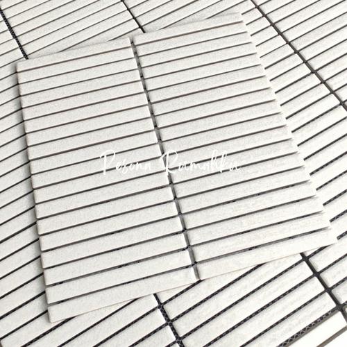 Jual Backsplash Tile Long Striped Ex. Venus Pottery Linea Striped Ice ...