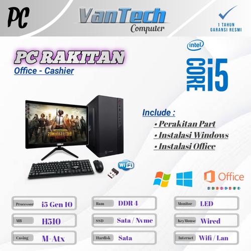 Promo Komputer PC Rakitan Office Core i5 10400 Siap Pakai - PC Fullset ...