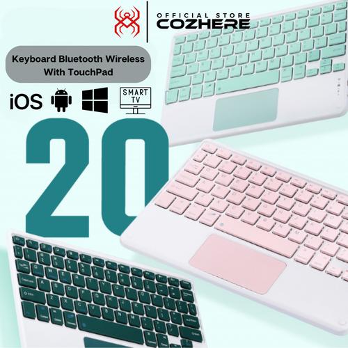 Jual Keyboard Wireless Keyboard Bluetooth Mini With Touchpad Portable ...