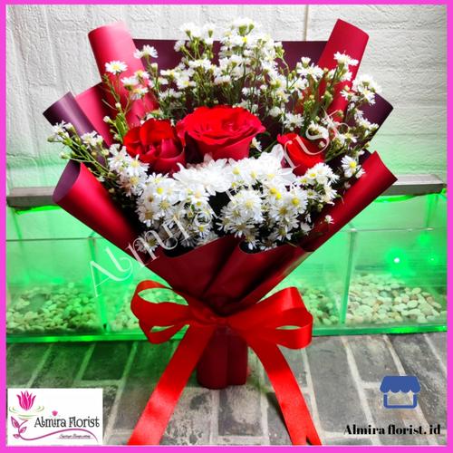 Jual bouquet buket bunga asli segar isi 3 mawar - 1 - Kota Bekasi ...