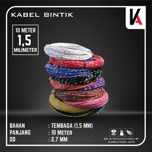 Jual Kabel Bintik Otomotif 1.5MM x 10M Serabut Tembaga Untuk Mobil & Motor - 1.5MMx10M BIRU ...