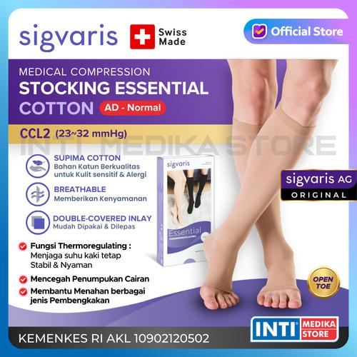 Promo SIGVARIS - Compression Stocking COTTON CCL2 Open Toes| Stoking ...
