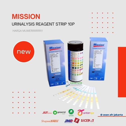 Jual Urine Strip 10P Acon Mission Urinalysis Reagen Strip 10 Parameter ...