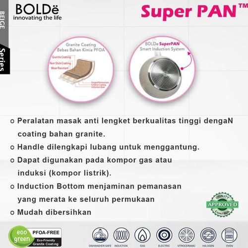 Jual Bolde Super Pan Set - Beige | Panci Granite Ceramic Cookware Set ...