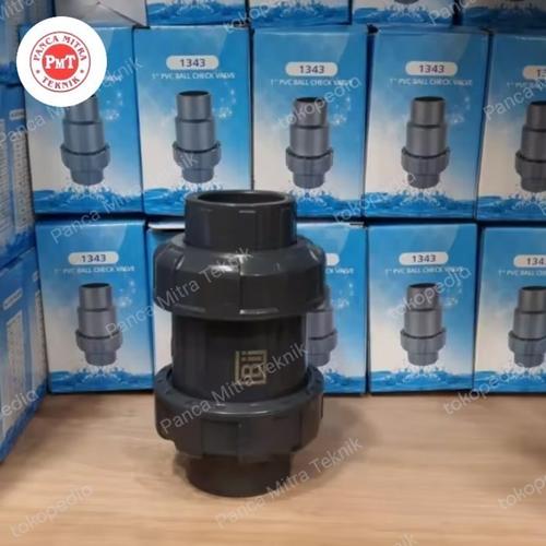 Jual Ball Check Valve 2" inch Double Union PVC / Jis 10K Socket ...