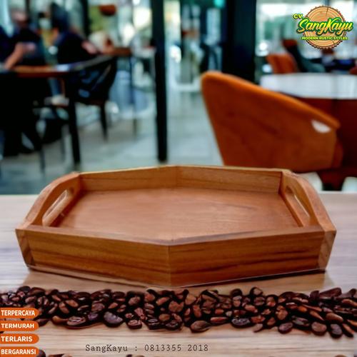 Jual Nampan kayu jati premium quality 30x22x4,5cm teak wooden tray ...
