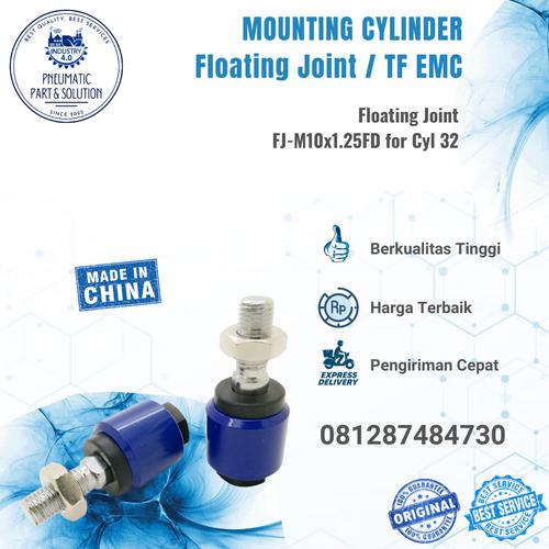 Jual Floating Joint FJ-M10x1.25FD for Cylinder Dia 32MM EMC Pneumatic ...