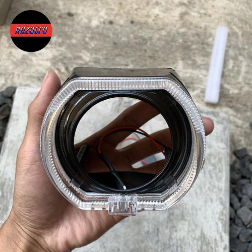 Jual Shroud Hitam Projector BiLED BMW FULL Sport Angel Eye Crystal ...