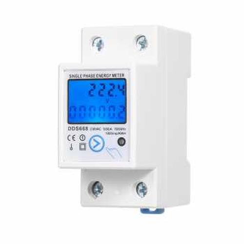 Jual Meteran Listrik Digital Din Rail kWh Meter Single Phase 230V - Jakarta Barat - Hardware ...