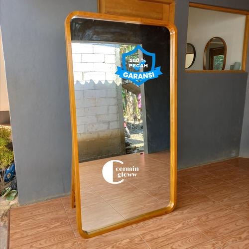 Jual standing mirror full body kayu jati / cermin full body minimalis ...