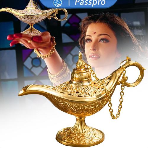 Jual Aladdin Genie Magic Genie Light Lamp Magic Genie Metal Carved ...
