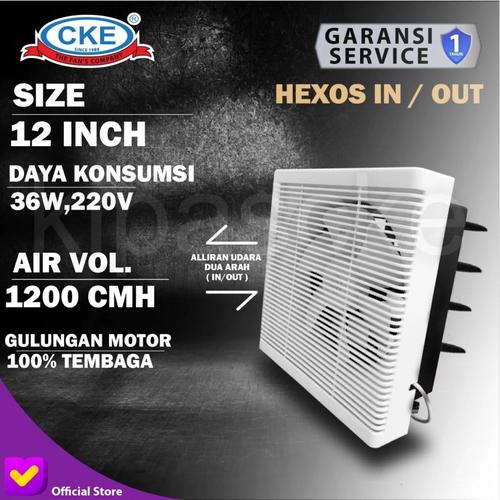 Jual Exhaust Fan Dinding 8" 10 " 12" Kipas Blower Dinding Heavy Duty ...