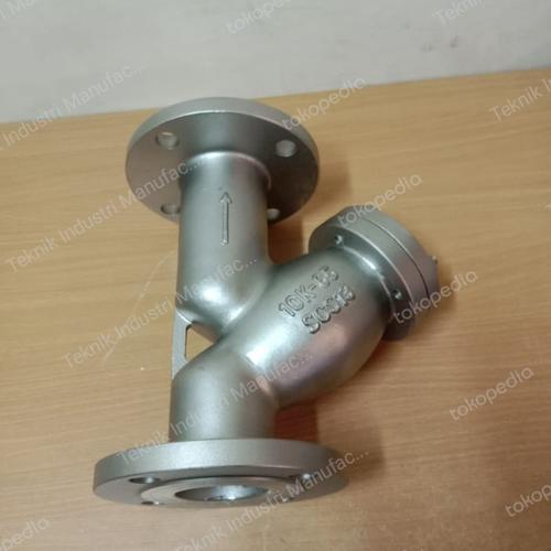 Jual Y Strainer Stainless SS 304 Flange JIS 10k 4" inch DN 100 ...
