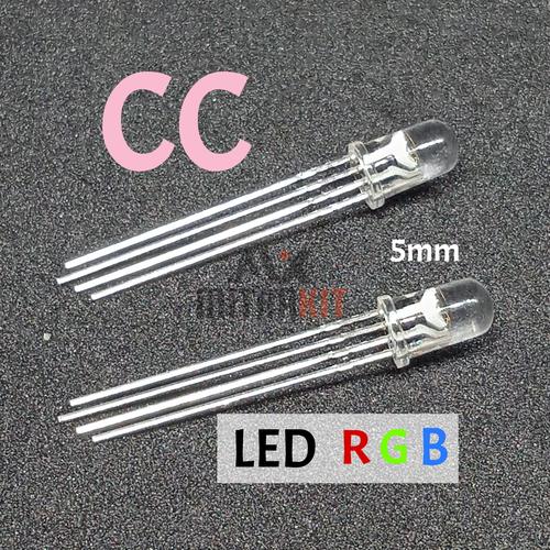 Jual Led RGB Red Green Blue 4P 4pin Clear 5mm Cammon Catoda Bening CC ...