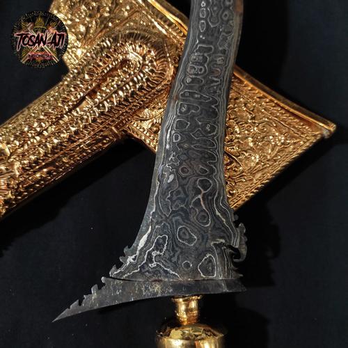 Jual Keris Pandawa Bugis / Melayu Warangka Full Sepuh Emas Ukuran 40 cm ...