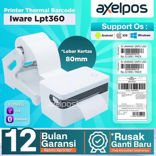 Promo Printer Thermal Label Barcode 80mm - 110mm Usb Bluetooth Iware ...