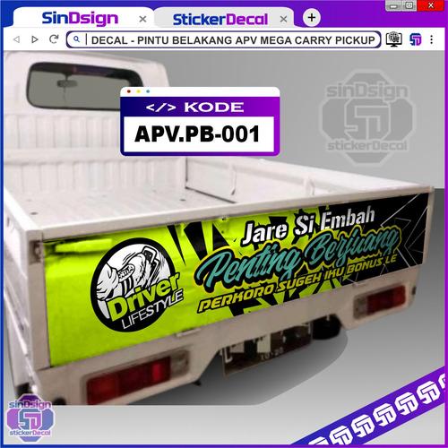 Jual STIKER PINTU BELAKANG PICKUP APV MEGA CARRY STICKER DECAL VARIASI ...