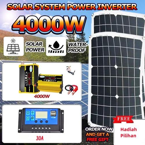 Jual Paket Solar Panel 18 Watt Power Inverter Sistem 6000 Watt - 100WP ...