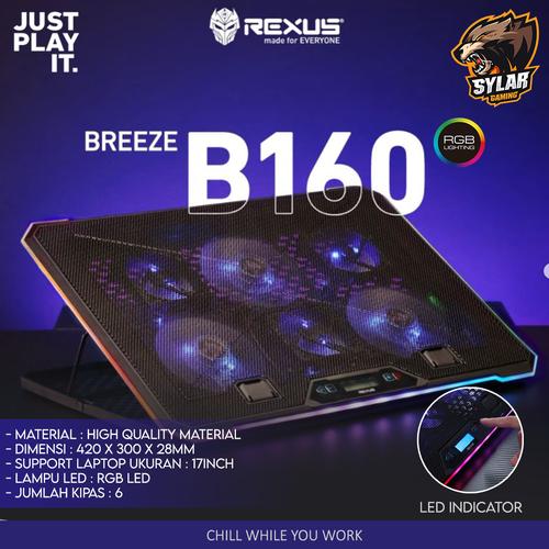Jual Rexus Breeze B160 RGB Cooling Pad / Fan Laptop - Jakarta Barat - Sylar Gaming Solution ...