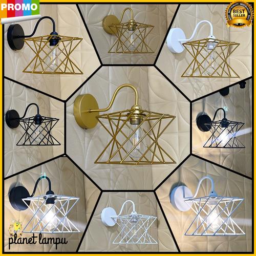 Jual Lampu Tempel Dinding Minimalis Ruang Tamu - HITAM-HITAM, KOTAK-X ...