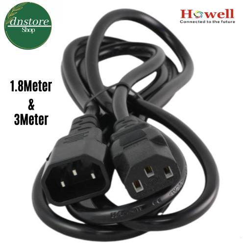 Promo Kabel Power Output UPS C13 to C14 (Male Female) Howell - 1.8meter ...