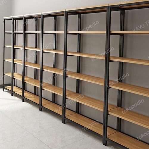 Jual Rak toko display Tinggi 180 Panjang 200cm Tiang holo 4buah kayu ...