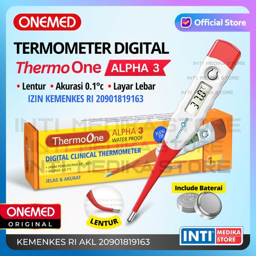 Jual ONEMED - Thermometer Digital ALPHA 3 | Termometer Ketiak Fleksibel ...