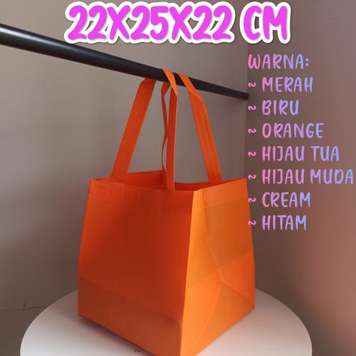 Jual Tas spunbond 22x22 cm tinggi 25 cm /tas hajatan/ tas box/ goodie ...