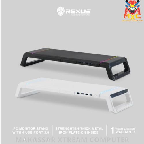 Jual REXUS MONITOR STAND TRANT FP03 Whit USB PORT 3.0 4 PORT - Putih ...