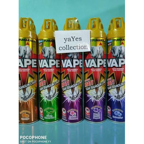 Jual Vape Semprot 600 ml Obat nyamuk Kecoa Fumakilla Lavender Green Tea ...