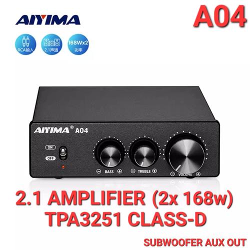 Jual AIYIMA A04 2.1 Amplifier 2x168w TPA3251 Class-D w/ Subwoofer Aux ...