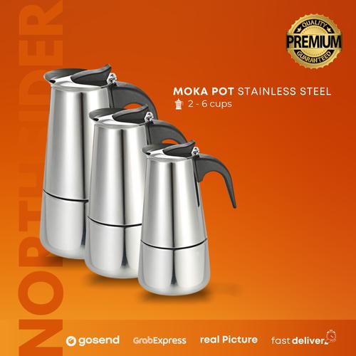 Promo Moka pot Kopi stainless steel coffee espresso maker mokapot - 4 ...