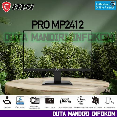 Promo MSI PRO MP2412 MP2412W 23.8" inch - FHD 100Hz 1ms HDMI DP ...