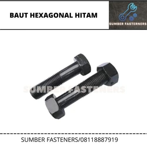 Jual Baut dan Mur Hexagonal Baja Hitam M16x100 / M16x100mm / 16x100 - Jakarta Utara - sumber ...