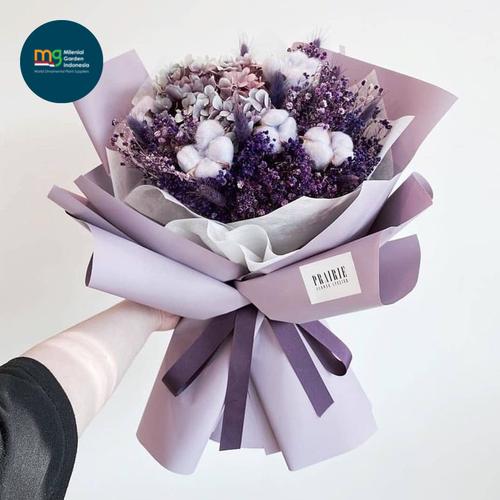 Jual Bouquet bunga artificial violet ungu aestetic buket bunga - Kab ...
