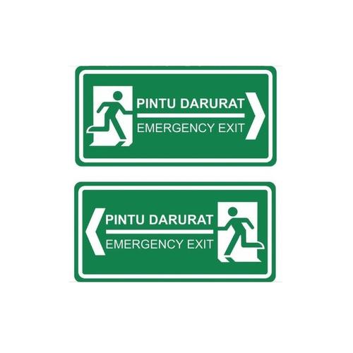 Jual STIKER VINYL PINTU DARURAT/EMERGENCY EXIT UKURAN 15 X 30 CM - 30 x ...