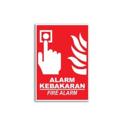Jual STIKER VINYL TOMBOL ALARM KEBAKARAN SIGN RAMBU K3 Uk. 15 x 20 CM ...
