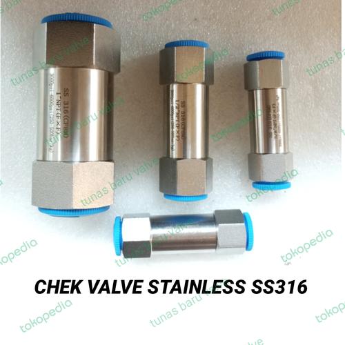 Jual CHECK VALVE STAINLESS SS316(CF8M) 1/2 INCH / CHECK VALVE SS 1/2 ...