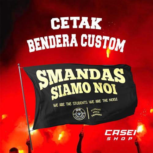 Jual Bikin/cetak bendera custom (Full Printing) Bahan Satin/Textile ...