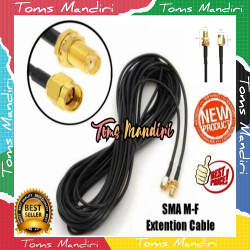 Jual SMA Male to SMA Female Kabel Wifi Perpanjangan Antena Extension ...