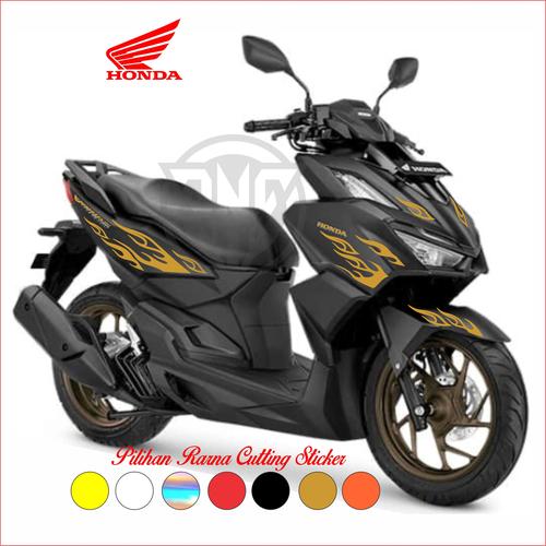 Jual Cutting Stiker Motor Honda VARIO 160 Sticker Variasi Lidah api ...