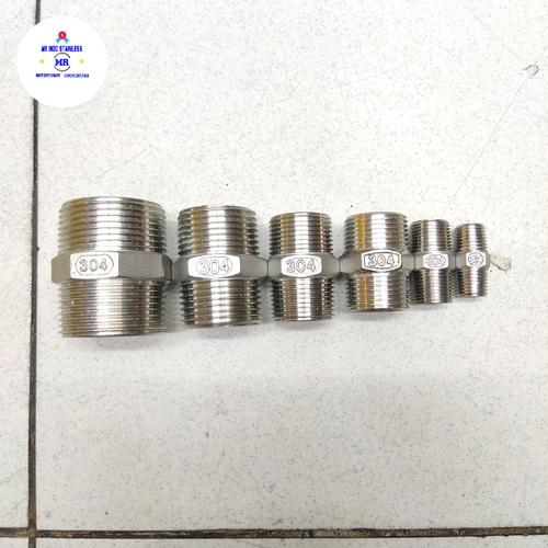 Jual Double Nipple Stainless SS304 1/2 inch Double Nepel Stainless - Jakarta Barat - MR INDO ...