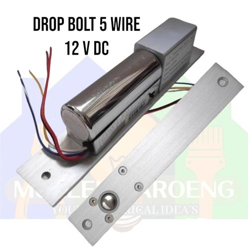 Jual ELECTRIC DROPBOLT / LOCK PINTU KACA 5 KABEL DROP BOLT 5 WIRES LOCK 12V - Jakarta Timur ...
