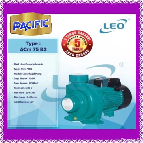 Jual Centrifugal pump LEO 1Hp 220v manual ACM75 0.75kw 750watt acm 75b2 - Kota Tangerang ...