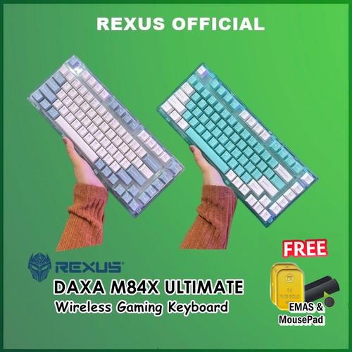 Promo Rexus Daxa M84X Ultimate Wireless Gaming RGB Keyboard M84 X M 84 ...