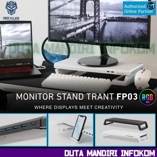 Jual Rexus Trant FP03 RGB - Monitor I Laptop Stand with USB 3.0 Port - Black Edition - Jakarta ...