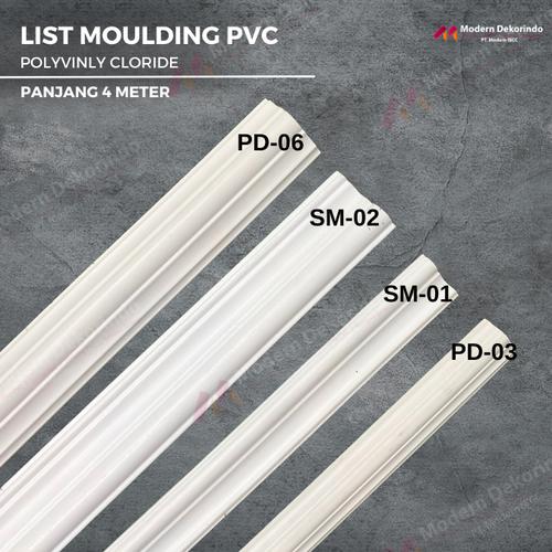 Jual Khusus Bandung List Moulding 4m List Dinding PVC Accesories Tembok ...