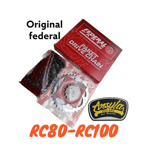Jual gear set gear depan gear belakang set rantai suzuki rc80 rc100 rc100 s - kw imi - Jakarta ...
