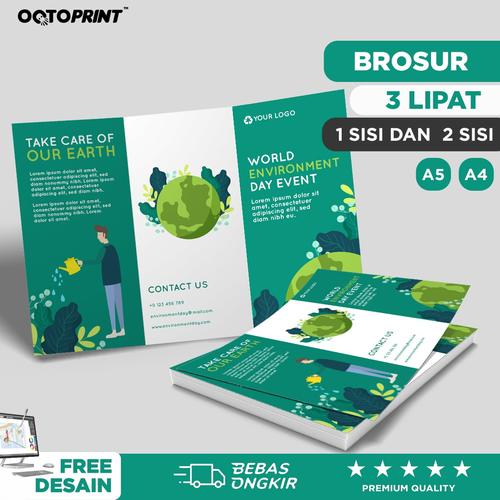 Jual Cetak Brosur 3 Lipat | Flyer | Pamflet | 1 Rim A4 & A5 - Octoprint ...