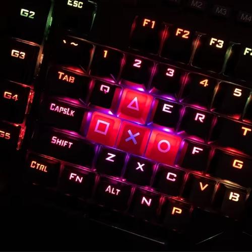 Jual Keycap Keycaps Backlit PlayStation PBT Profile OEM Dye Sublimation ...